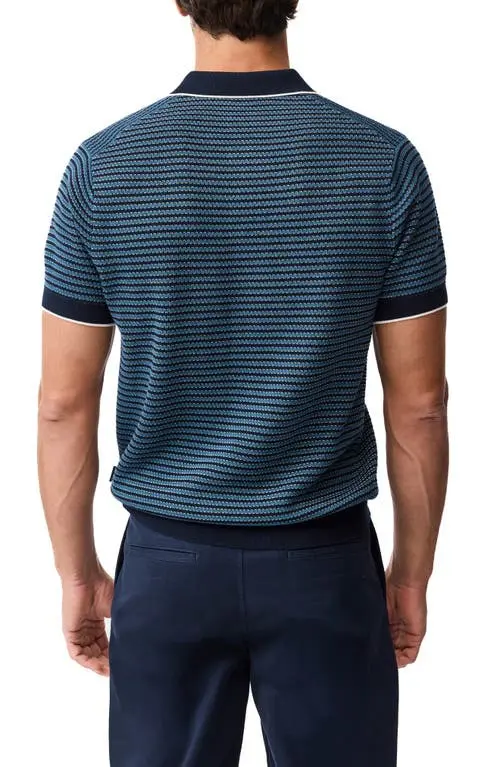 Rodd & Gunn Oyster Island Texture Polo - Teal