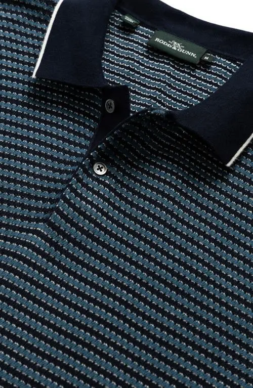Rodd & Gunn Oyster Island Texture Polo - Teal