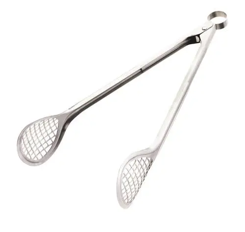 CUISIPRO Wide Grill Fry Tongs - Silver