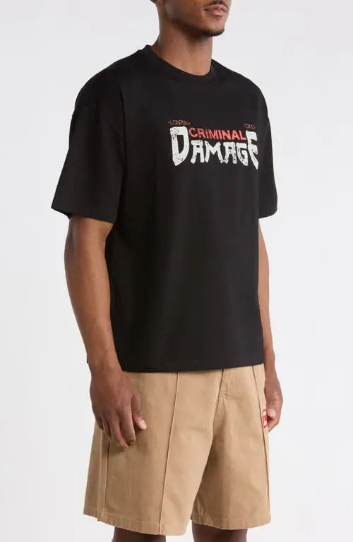 CRIMINAL DAMAGE Ramen Graphic Crewneck T-shirt