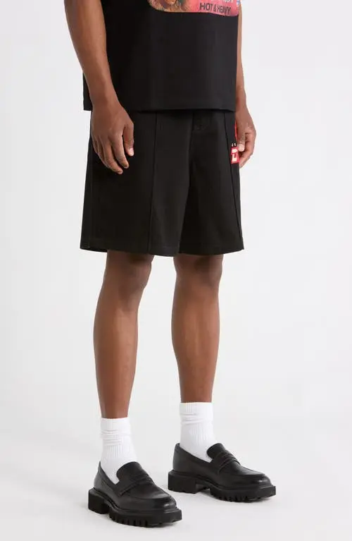 CRIMINAL DAMAGE Star Logo Cotton Shorts