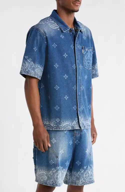 CRIMINAL DAMAGE Laser Print Denim Shirt