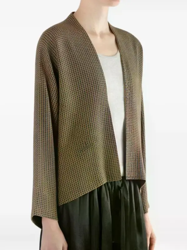 UMA WANG Geometric Print Open-front Jacket