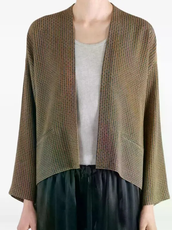 UMA WANG Geometric Print Open-front Jacket
