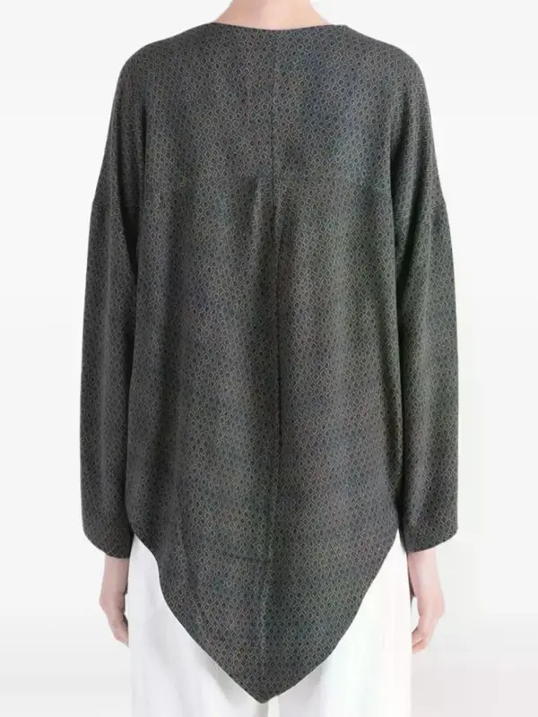 UMA WANG Geometric Print Asymmetric Shirt