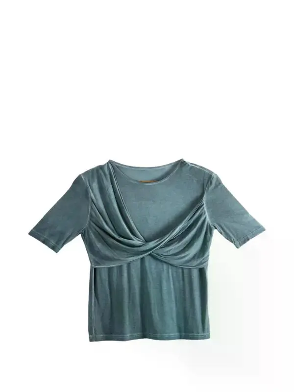 UMA WANG Twist Detail T-shirt - Blue