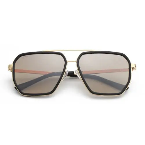 12PM STUDIOS Geometric Metal Sunglasses