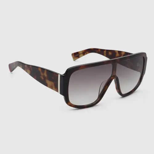 12PM STUDIOS Aspen Shield Sunglasses - Demi/brown