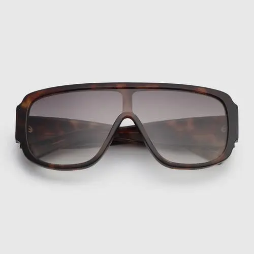 12PM STUDIOS Aspen Shield Sunglasses - Demi/brown