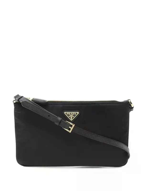 Prada Saffiano Leather Crossbody Bag - Black