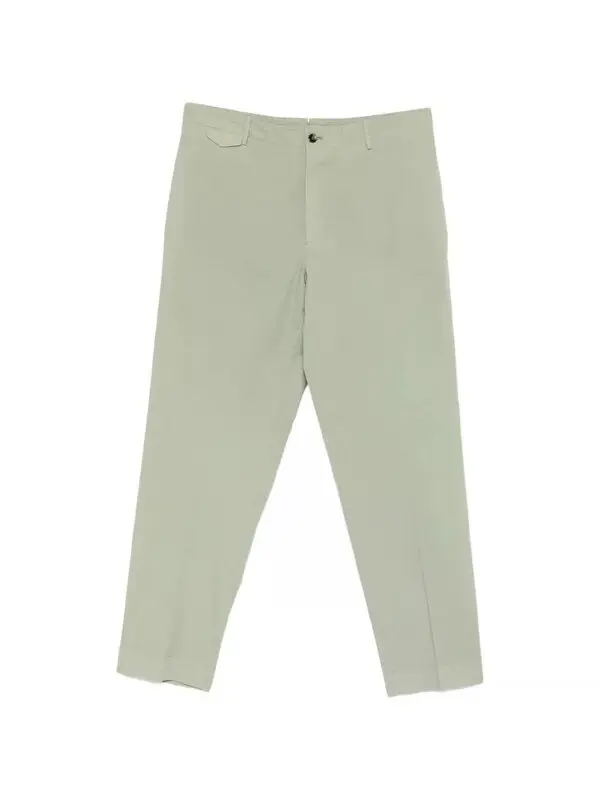 DELL'OGLIO Sage Button-fastening Trousers - Green