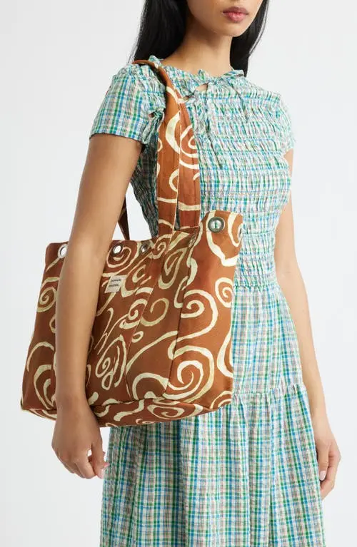 DAMSON MADDER Large Canvas Eyelet Tote