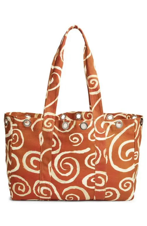 DAMSON MADDER Large Canvas Eyelet Tote