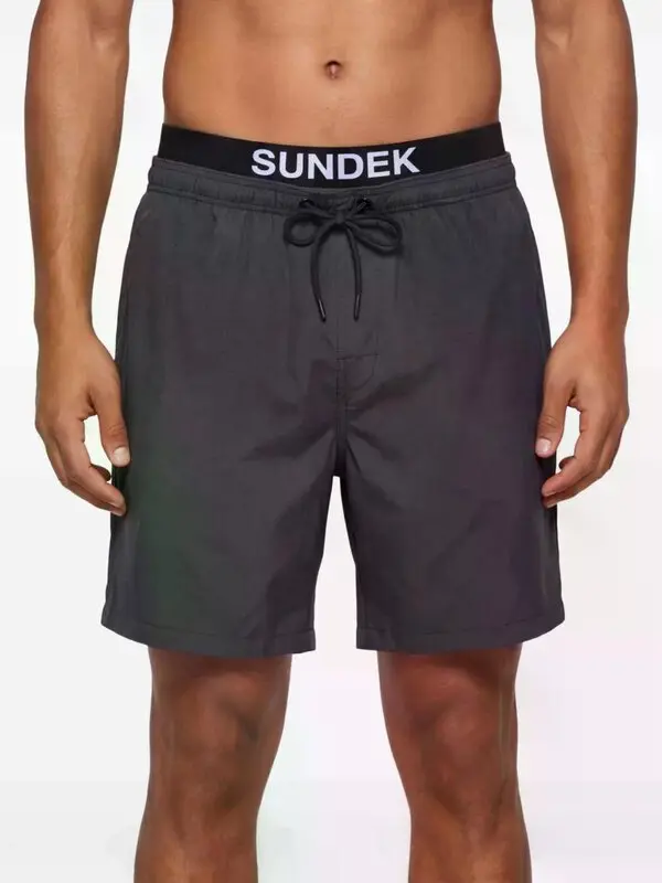 Sundek Logo Waistband Swim Shorts