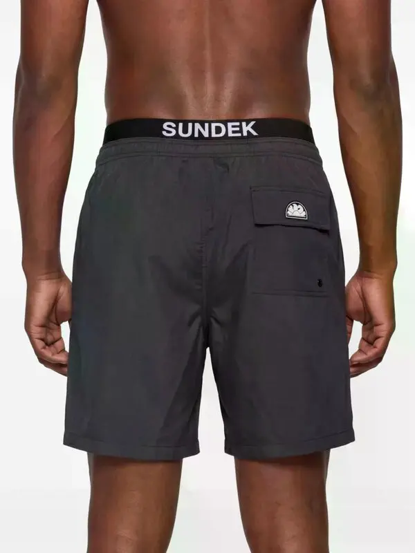 Sundek Logo Waistband Swim Shorts