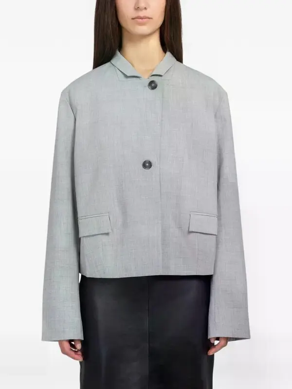 ST. AGNI Cocoon Flap-pocket Blazer - Grey
