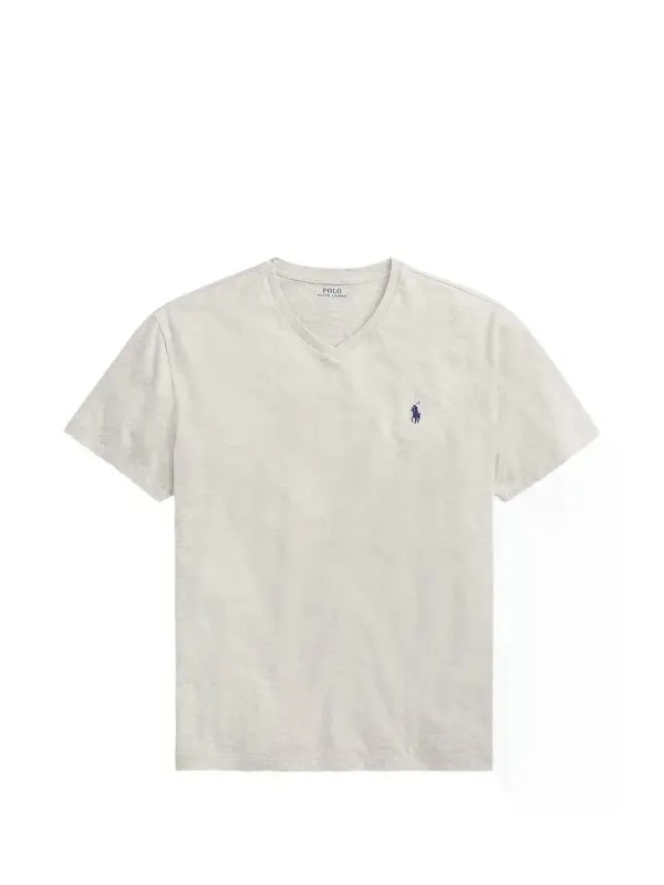 Polo Ralph Lauren Embroidered-logo V-neck T-shirt - Grey
