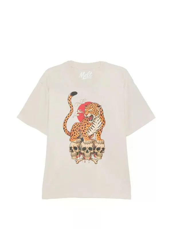 MELT Graphic-print Short-sleeve T-shirt - Neutrals