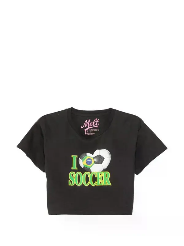 MELT Graphic Print Cropped T-shirt