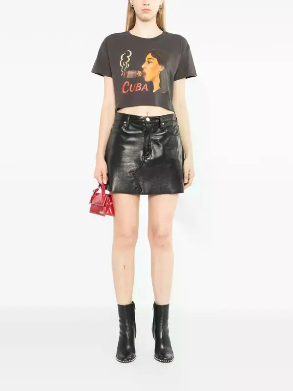MELT Graphic-print Cropped T-shirt