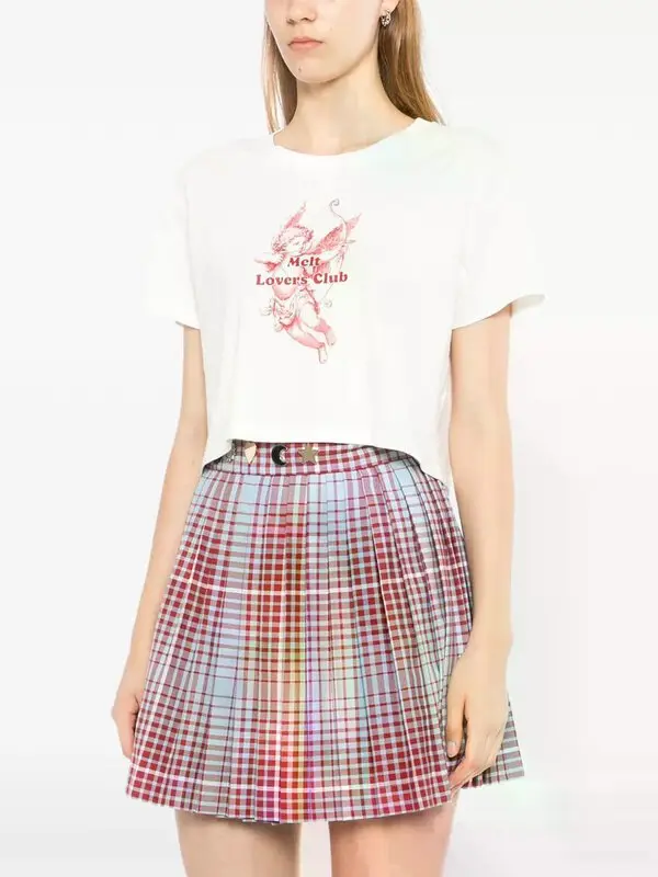 MELT Graphic-print Cropped T-shirt
