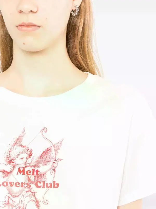 MELT Graphic-print Cropped T-shirt