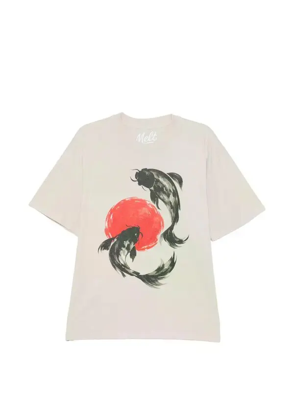 MELT Graphic-printed T-shirt - Neutrals