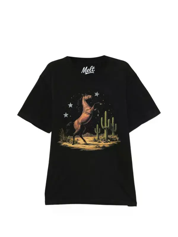 MELT Cotton Short-sleeve T-shirt - Black