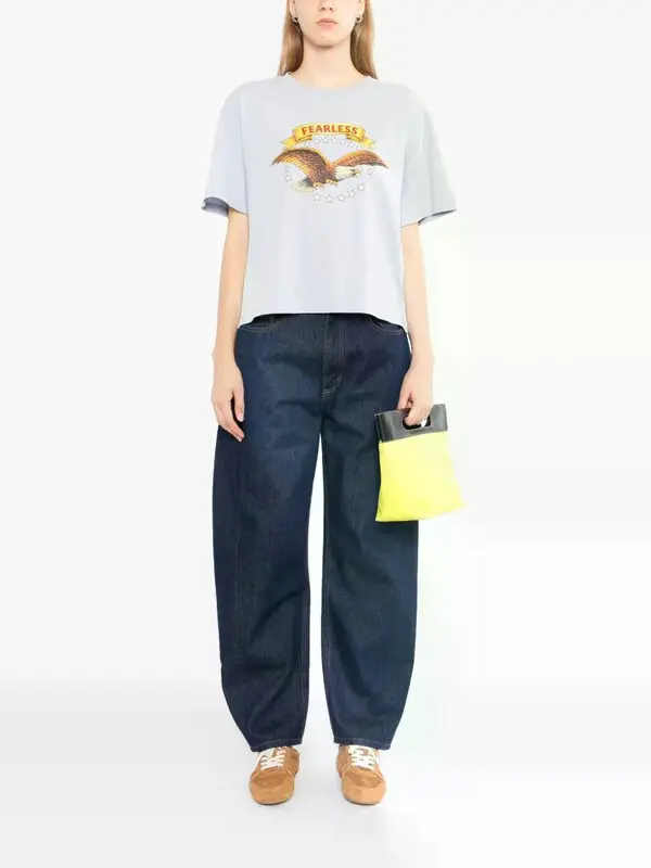 MELT Graphic Print Cotton T-shirt - Blue