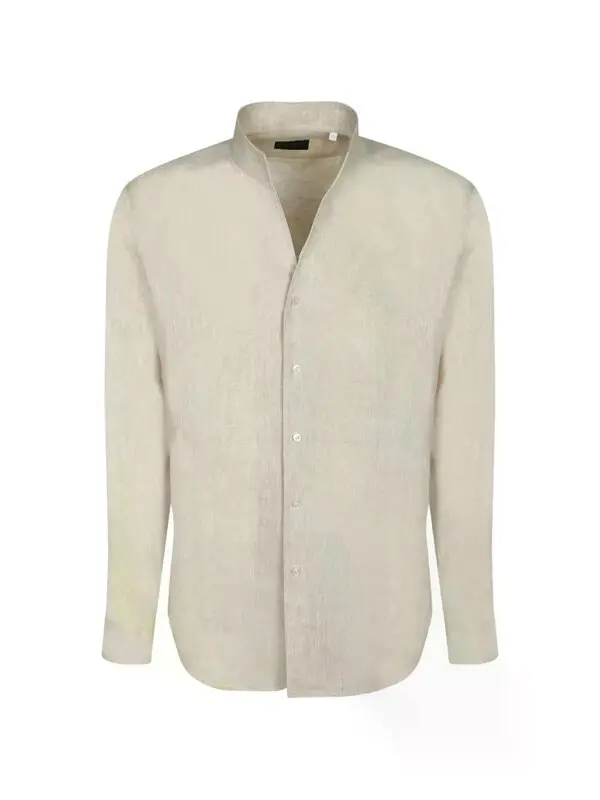 DELL'OGLIO Mandarin-collar Long-sleeve Shirt