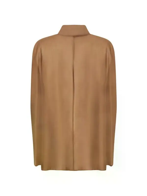 BLANCA VITA Semi-sheer Long-sleeved Shirt