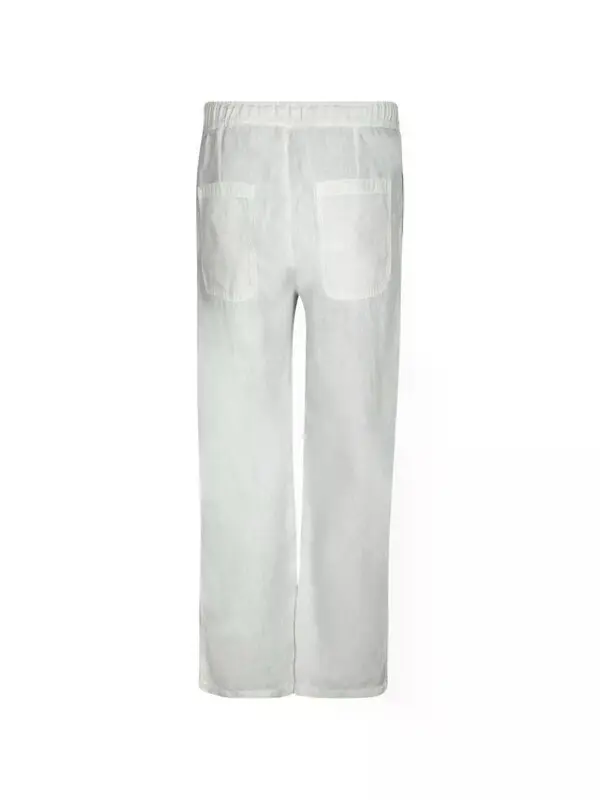 120% Lino Drawstring Waist Trousers