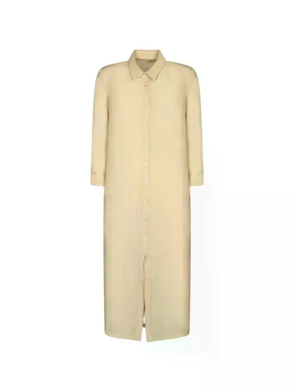 120% Lino Midi Shirt Dress