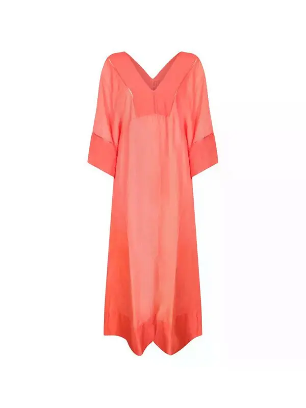 120% Lino Panelled Midi Dress
