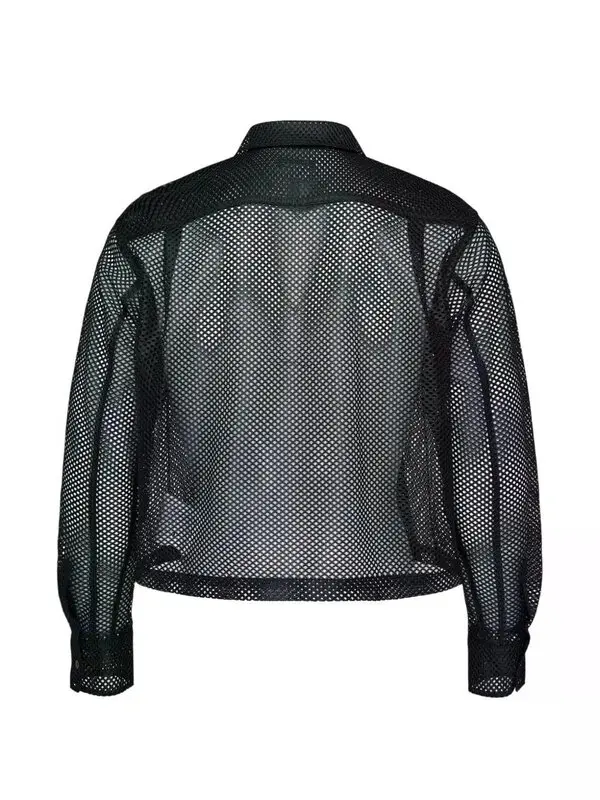 Comme Des Garçons Zip-detail Mesh Shirt