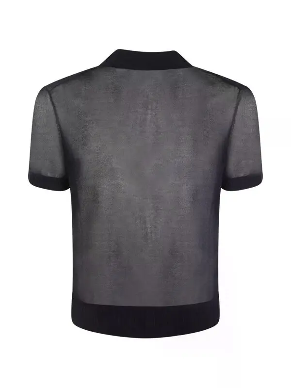 CARRER Semi-sheer Polo Shirt