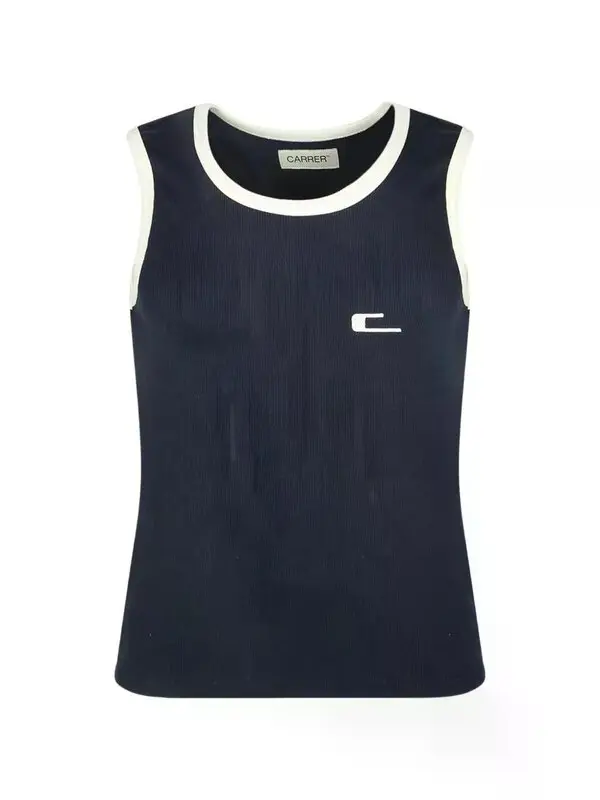 CARRER Embroidered Vest - Blue