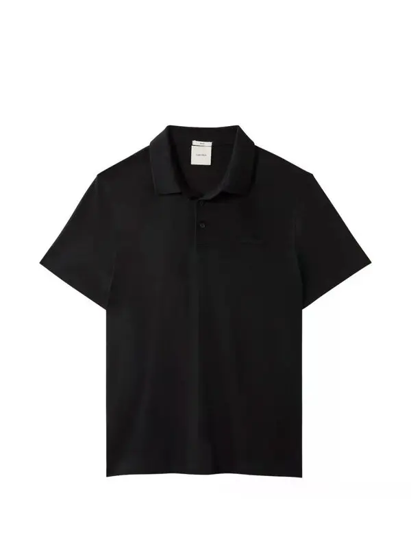 Calvin Klein Logo-plaque Polo Shirt - Black