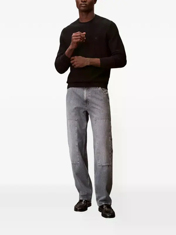 Calvin Klein Textured Knit Crew Neck Sweater