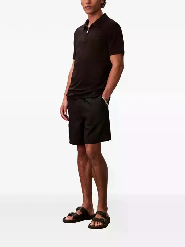 Calvin Klein Zip-fastening Logo-patch Polo Shirt