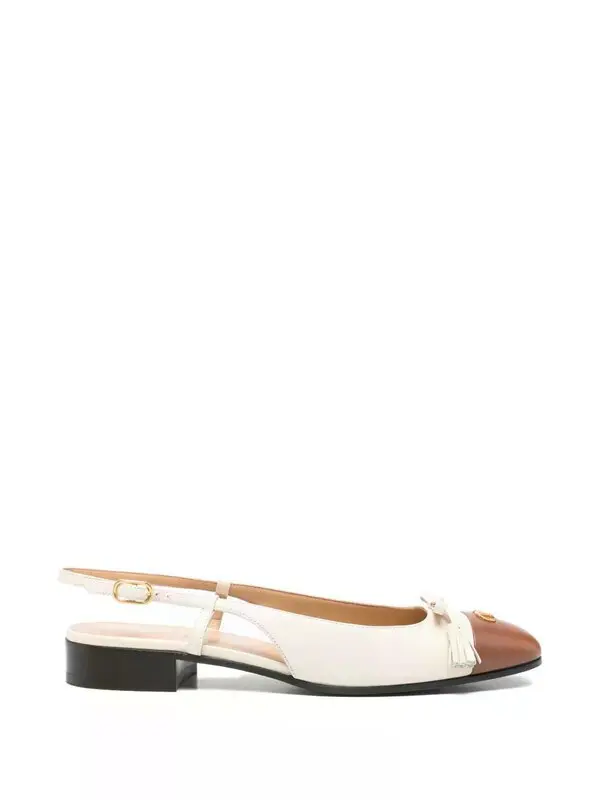 Valentino Garavani Vlogo Signature Slingback Pumps - Neutrals