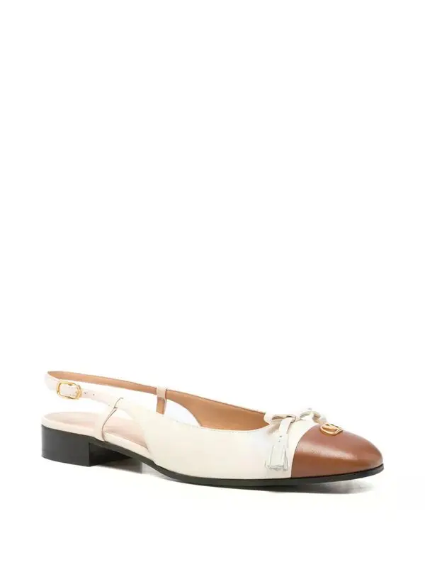 Valentino Garavani Vlogo Signature Slingback Pumps - Neutrals