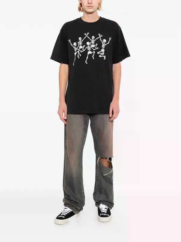 MELT Skeleton-print Crew Neck T-shirt