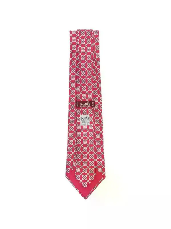 Hermès Silk Geometric Print Tie