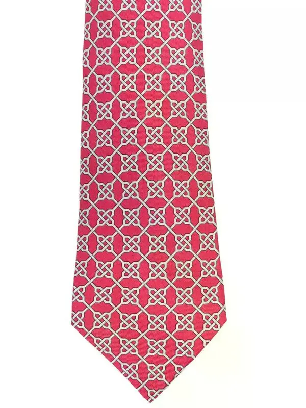 Hermès Silk Geometric Print Tie