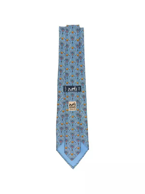 Hermès Silk Tie With Dolphin Print