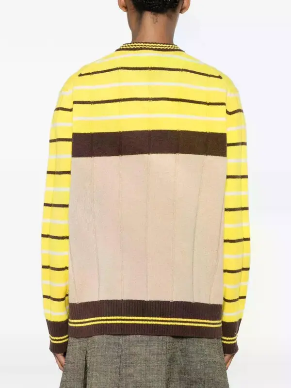 MERYLL ROGGE Striped V-neck Sweater