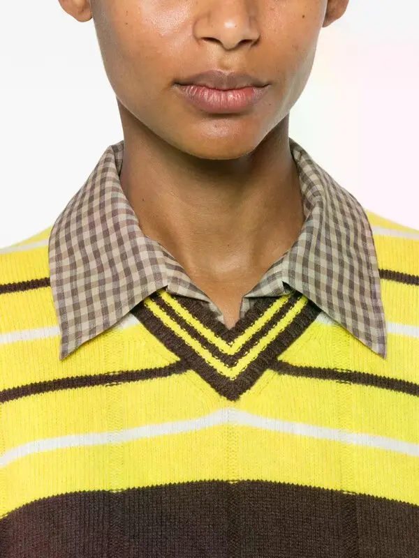 MERYLL ROGGE Striped V-neck Sweater
