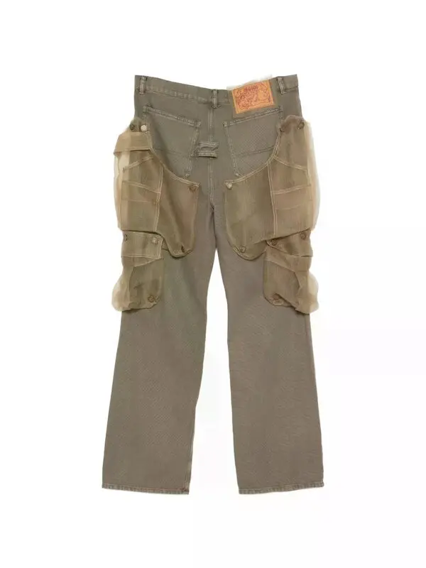 MAGLIANO Tulle Overlay Cargo Pants