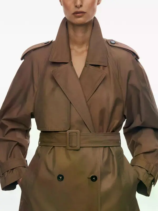 12 STOREEZ Casablanca Double-breasted Trench Coat - Brown